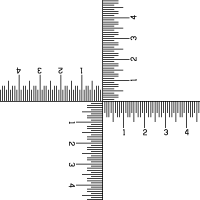 Reticle 26mm Calibration Cross Line Scale .1mm Increments: Coherent ...